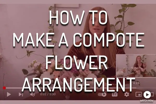 How To Make an Easy Compote Flower Arrangement - Video Tutorial ...